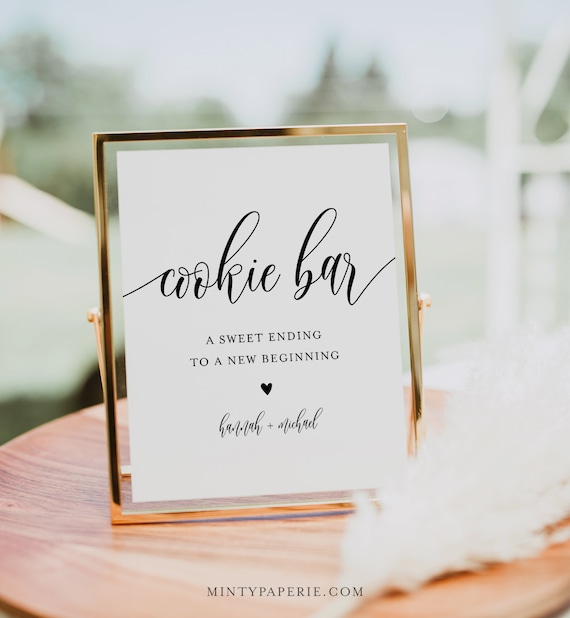 Cookie bar sign for wedding | Beachweddingtips.com