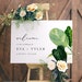 Modern Tropical Welcome Sign, Printable Minimalist Wedding or Bridal ...