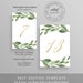 Table Number Template Boho Greenery Wedding Table Card - Etsy