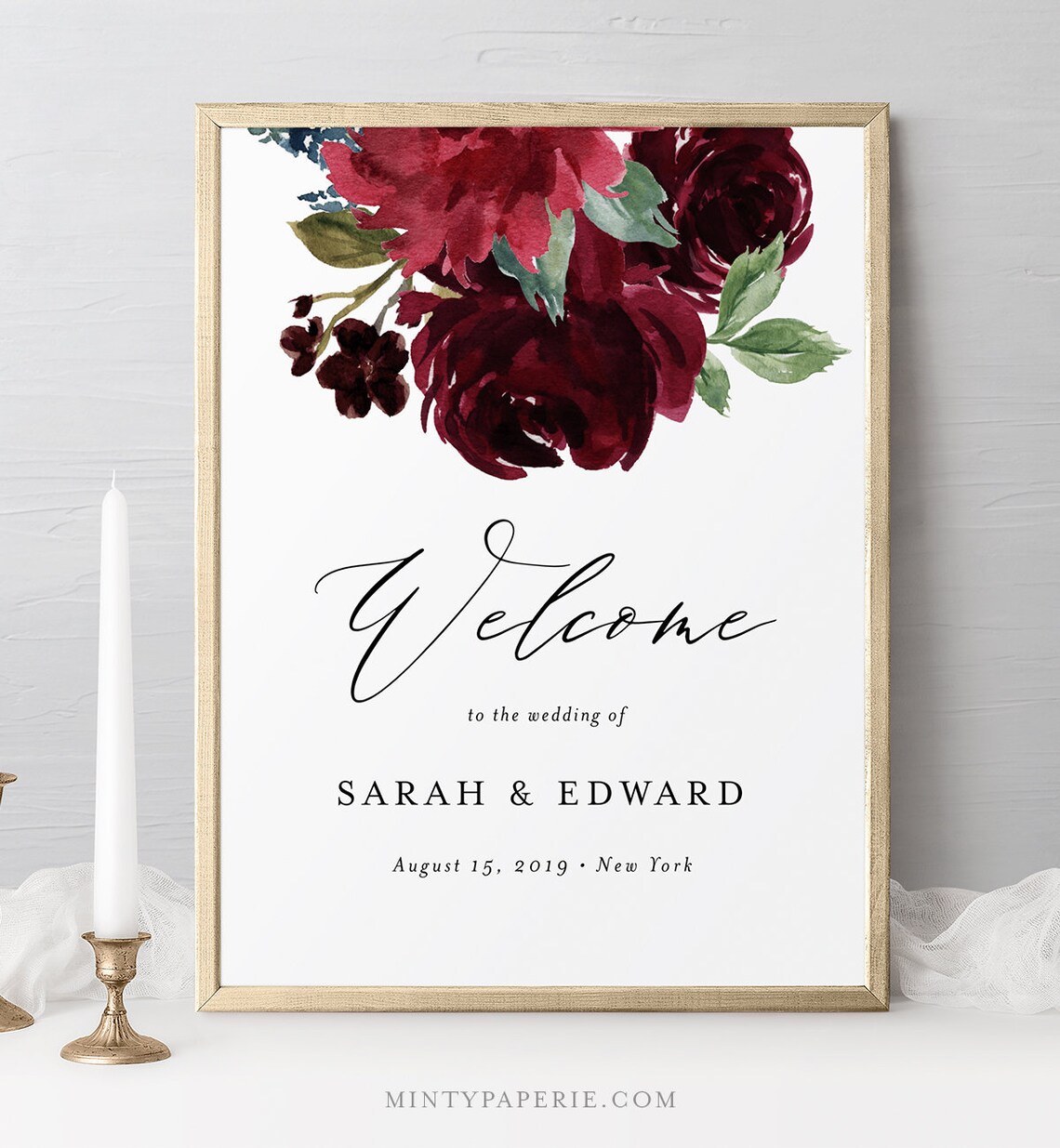 Printable Welcome Sign Template Boho Wedding Poster Bridal - Etsy