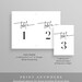 Minimalist Table Number Card Template Simple Clean Modern - Etsy