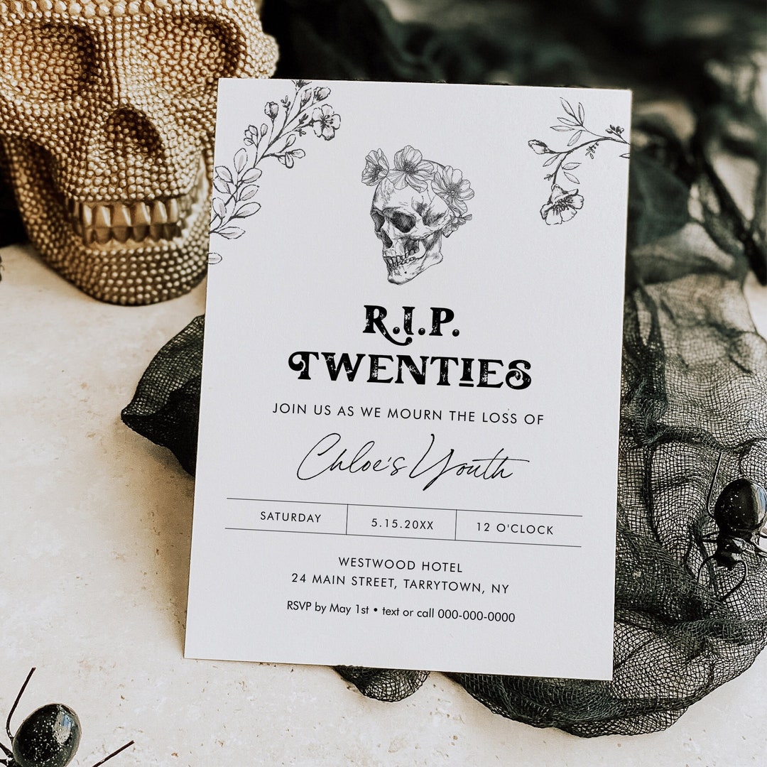 RIP Twenties Party Invitation, Halloween Birthday, 57% OFF RIP Twenties Party Invitation, Halloween Birthday, 57% OFF