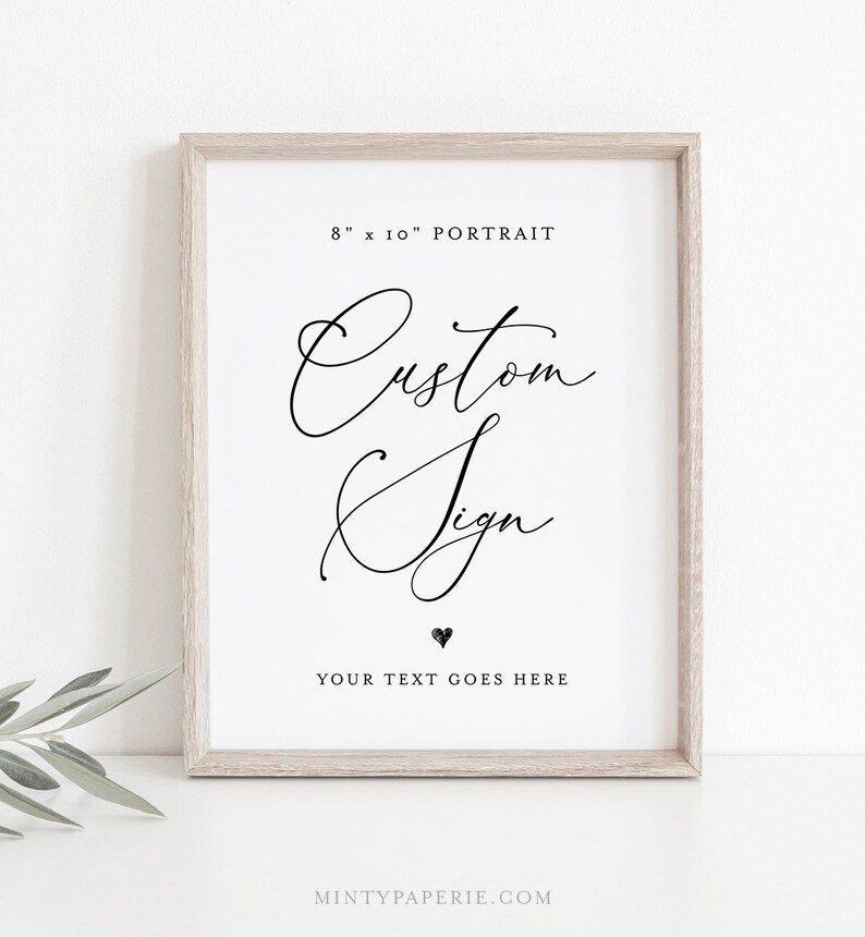 Custom Wedding Sign Template Create Any Sign INSTANT | Etsy