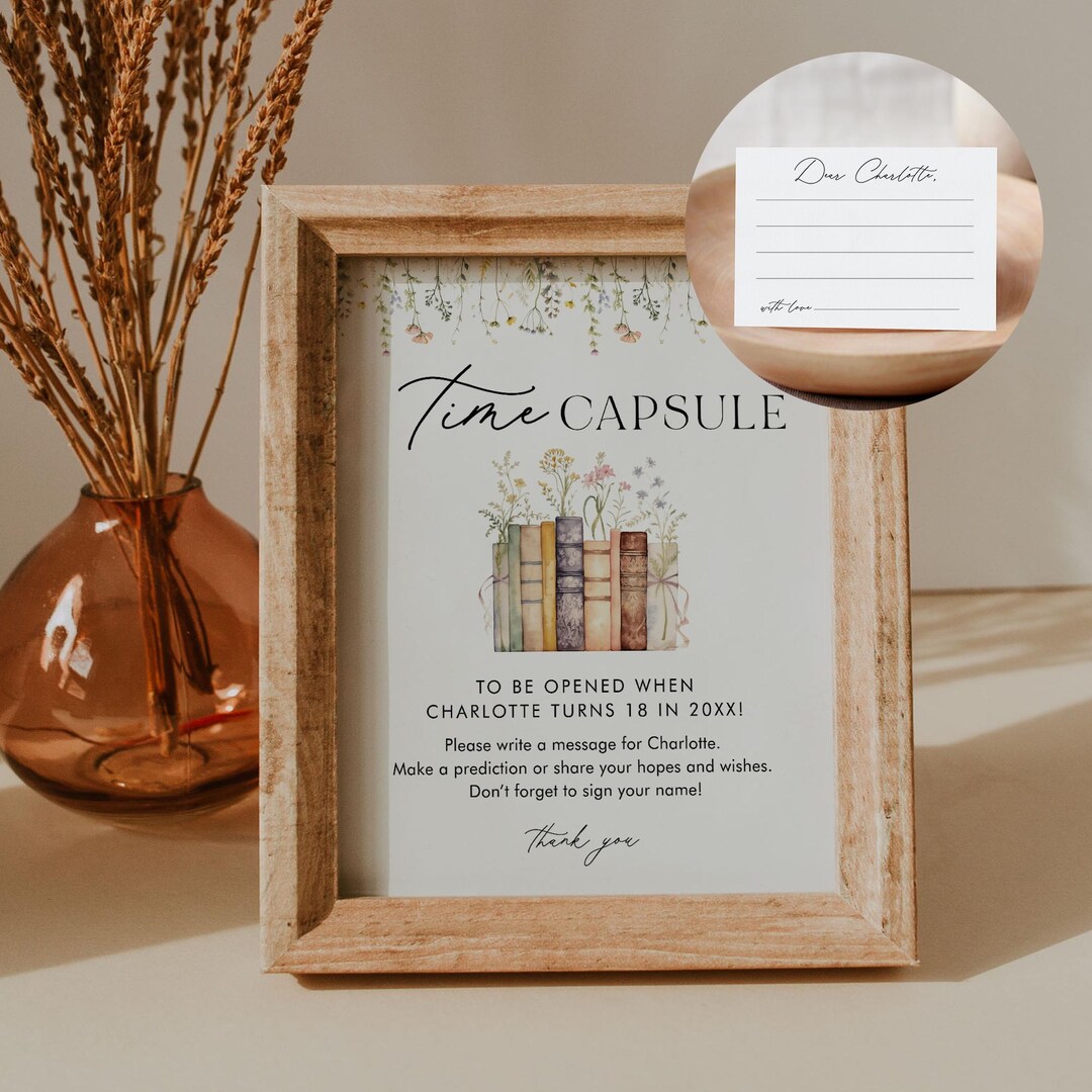 Baby Time Capsule, New Chapter Story Book Baby Shower, Baby Wishes ...
