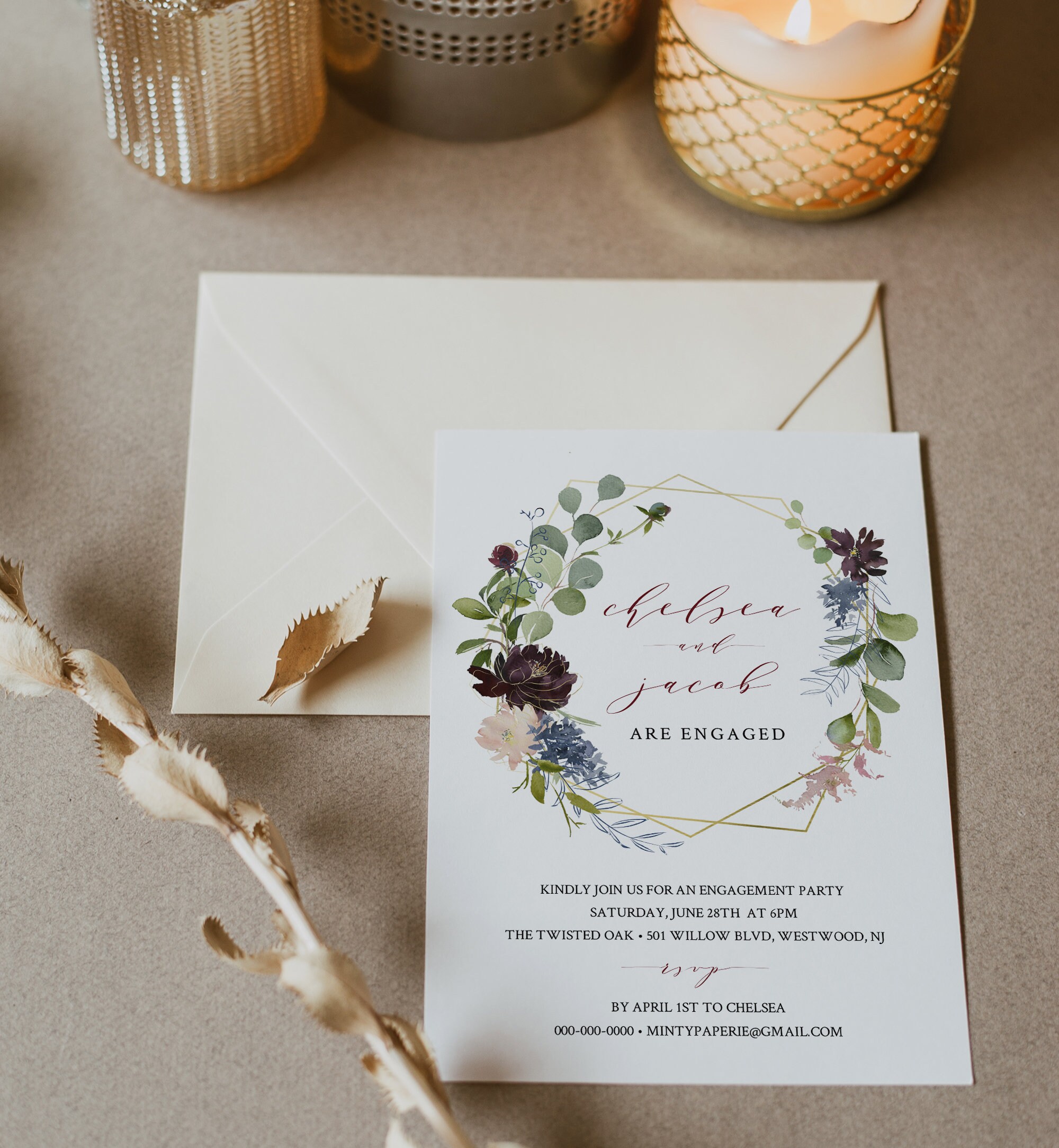 Engagement Party Invitation INSTANT DOWNLOAD 100% Editable | Etsy New ...