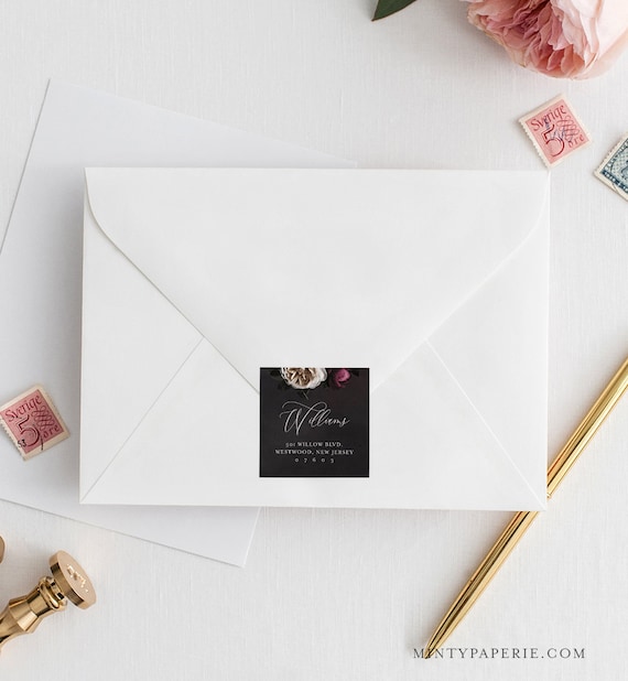 Address Label Favor Tag Wedding Envelope Sticker Return - Etsy