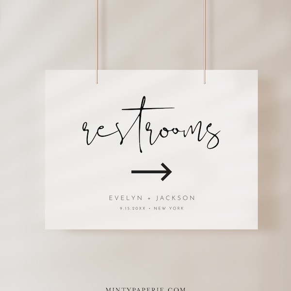 Restroom Sign - Etsy