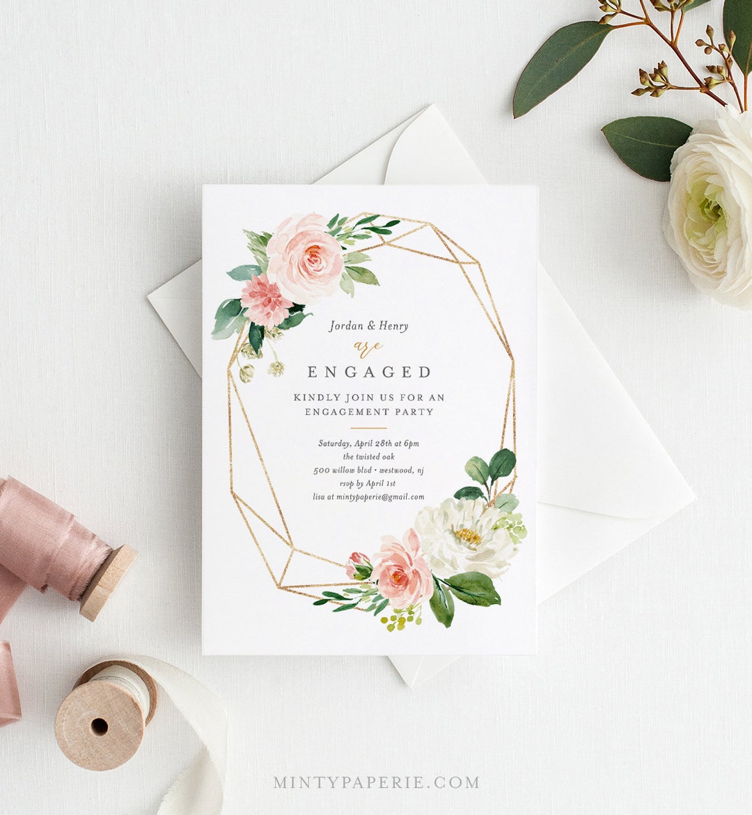 Editable Engagement Party Invitation INSTANT DOWNLOAD - Etsy