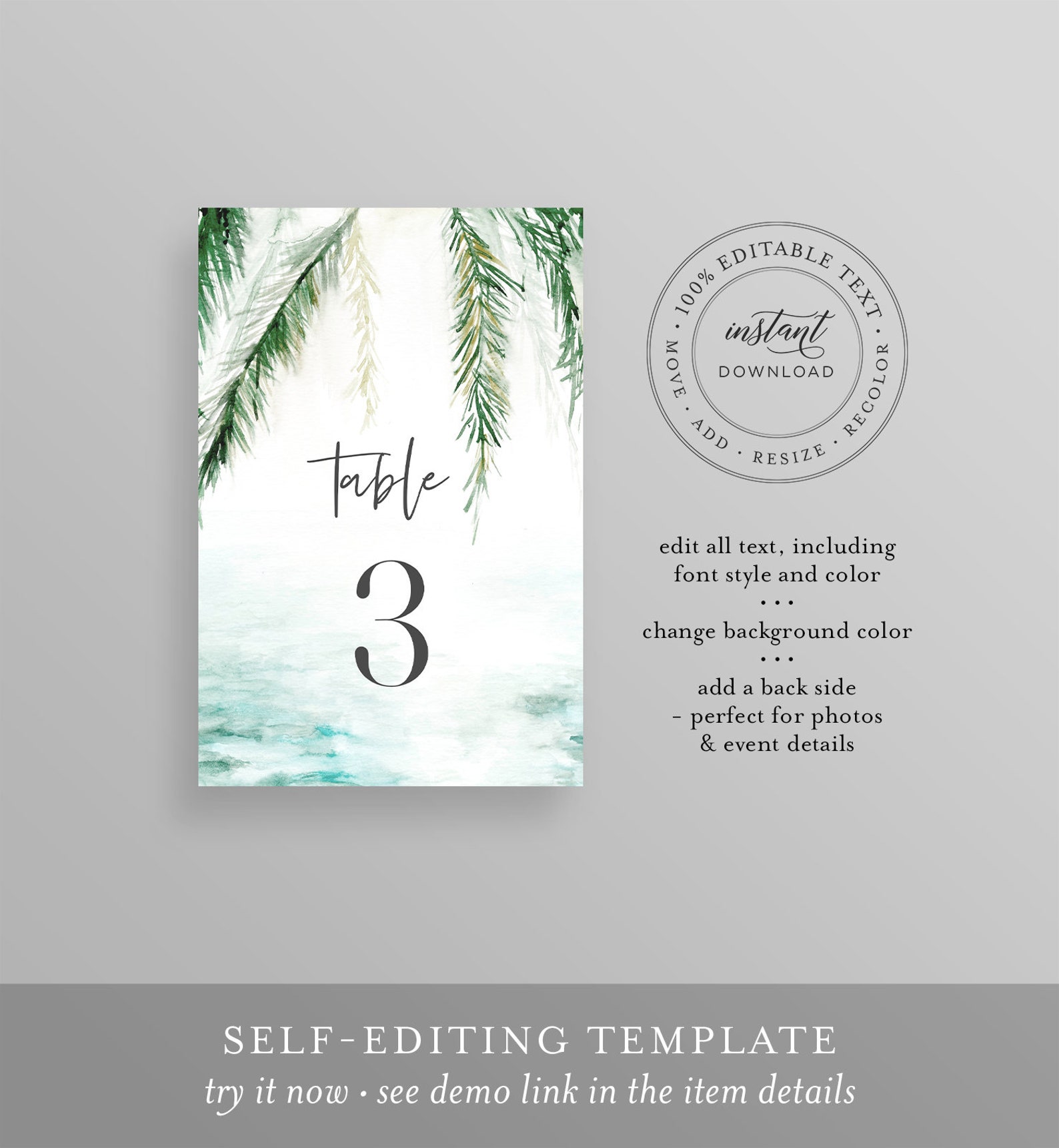 Tropical Table Number Card Template Beach Destination Wedding - Etsy