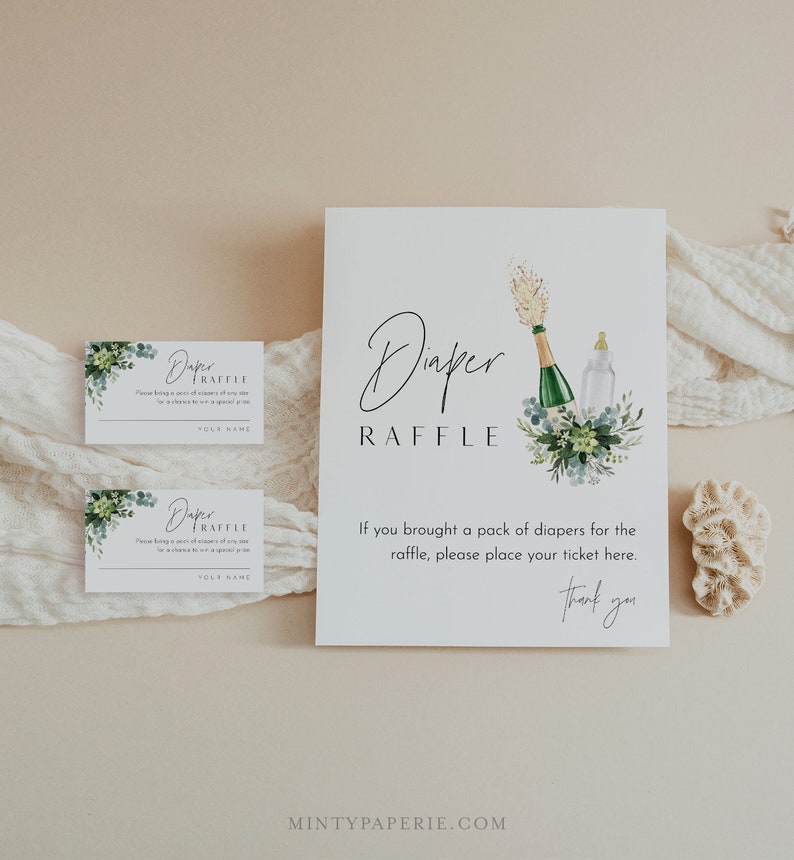 Diaper Raffle Game Printable Poppin Bottles Baby Shower Game - Etsy