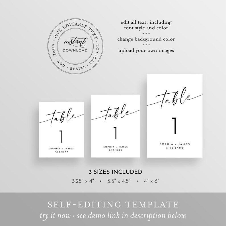 Wine Label Table Number, Printable Wedding Table Number for Wine ...