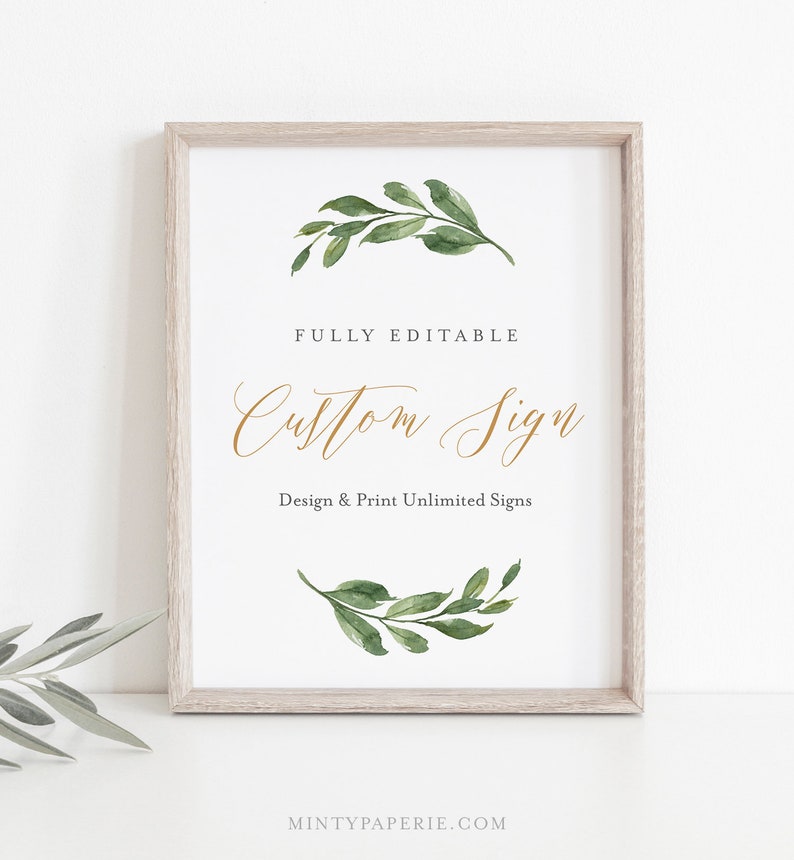 Editable Sign Template Design & Create Unlimited Times - Etsy