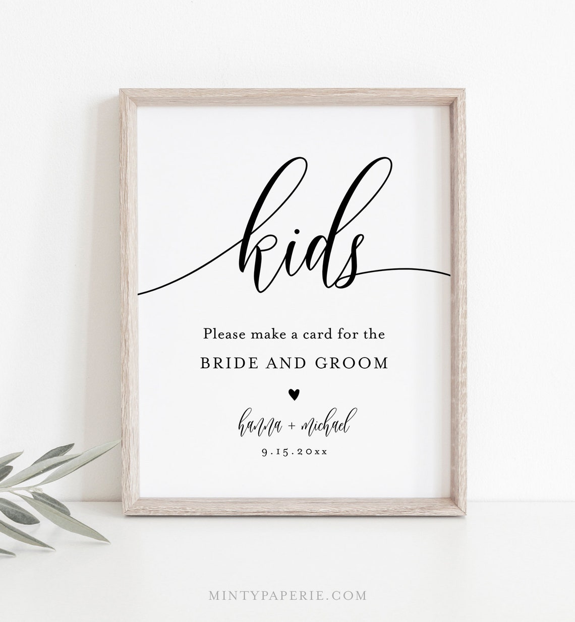 Kids Make a Card for the Bride and Groom Sign Wedding Kids - Etsy
