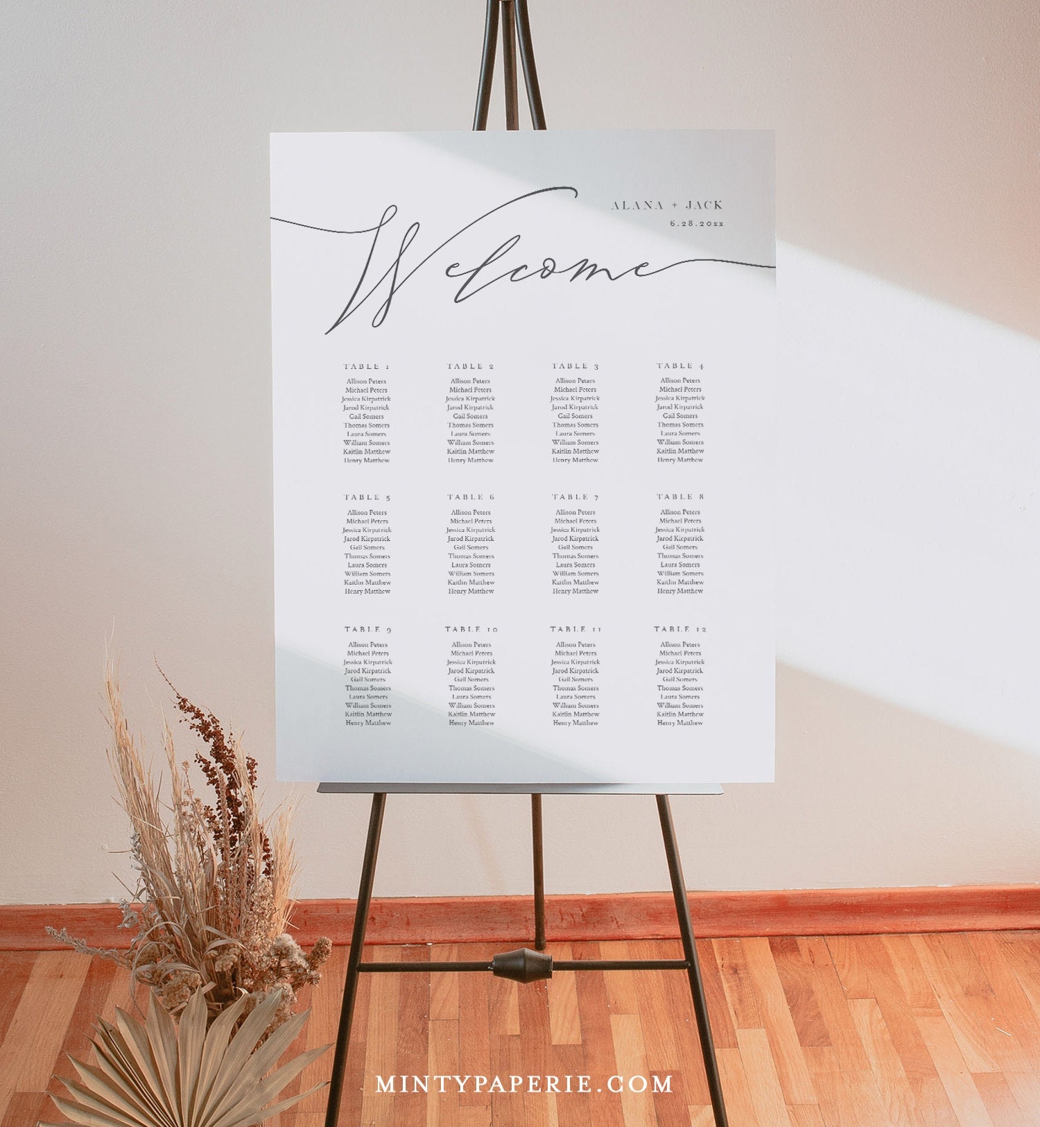 How To Make A Wedding Seating Chart Poster