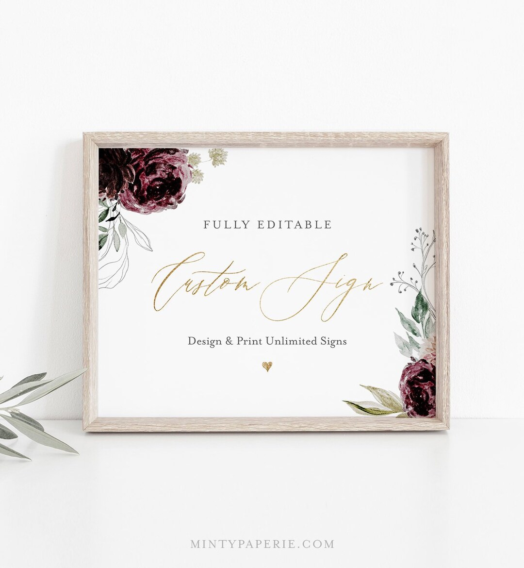 Custom Wedding Sign Template, Create Unlimited Signs, 100% Editable ...