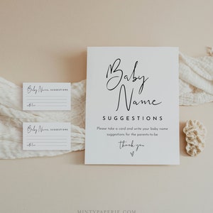 Baby Name Ideas, Baby Name Suggestions, Sign and Ticket, Printable ...
