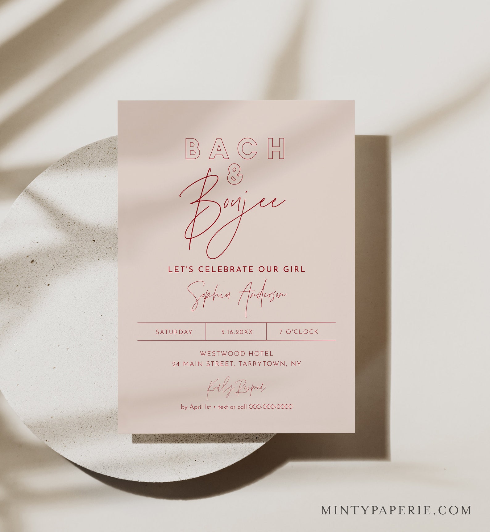 Bach and Boujee Invitation & Itinerary Timeline Edgy Modern - Etsy