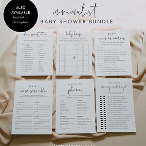 Name That Baby Song Game Template, Printable Minimalist Baby Shower ...