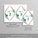Succulent Table Number Card Template, Cactus & Rose Gold Wedding Table ...