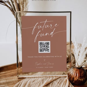 Bohemian Future Fund Sign, Venmo Honeymoon Fund, Wishing Well, Wedding ...