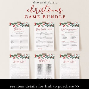 Christmas Bingo Game, Printable Holiday Party Game, Family Fun ...