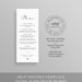 Minimalist Menu Template, Printable Modern Simple Wedding Dinner Menu ...