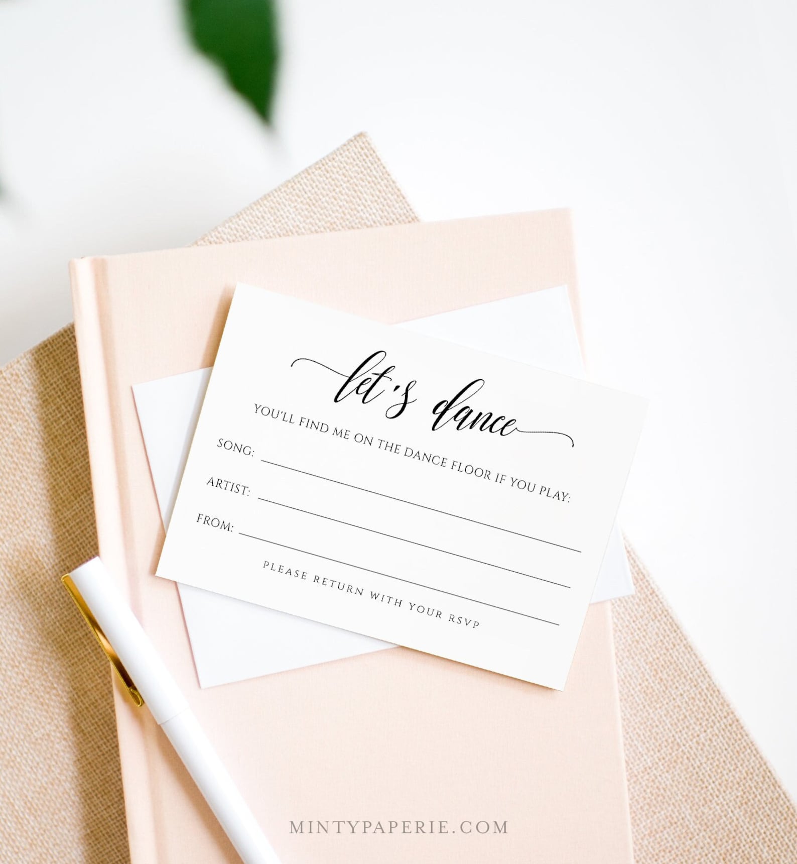 Wedding Song Request Card, Printable DJ Request, Song Request RSVP ...
