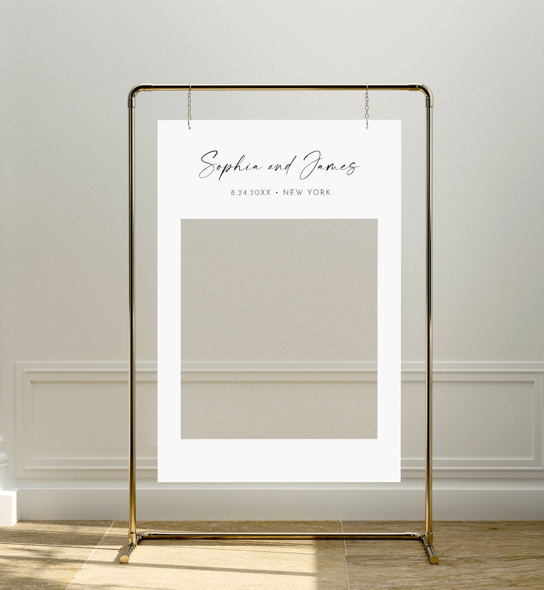 Mariage Photo Prop cadre, cadre Photo Booth minimaliste, douche ...