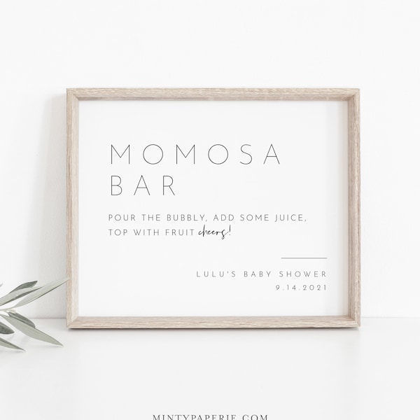 Mom Mosa Bar Sign - Etsy
