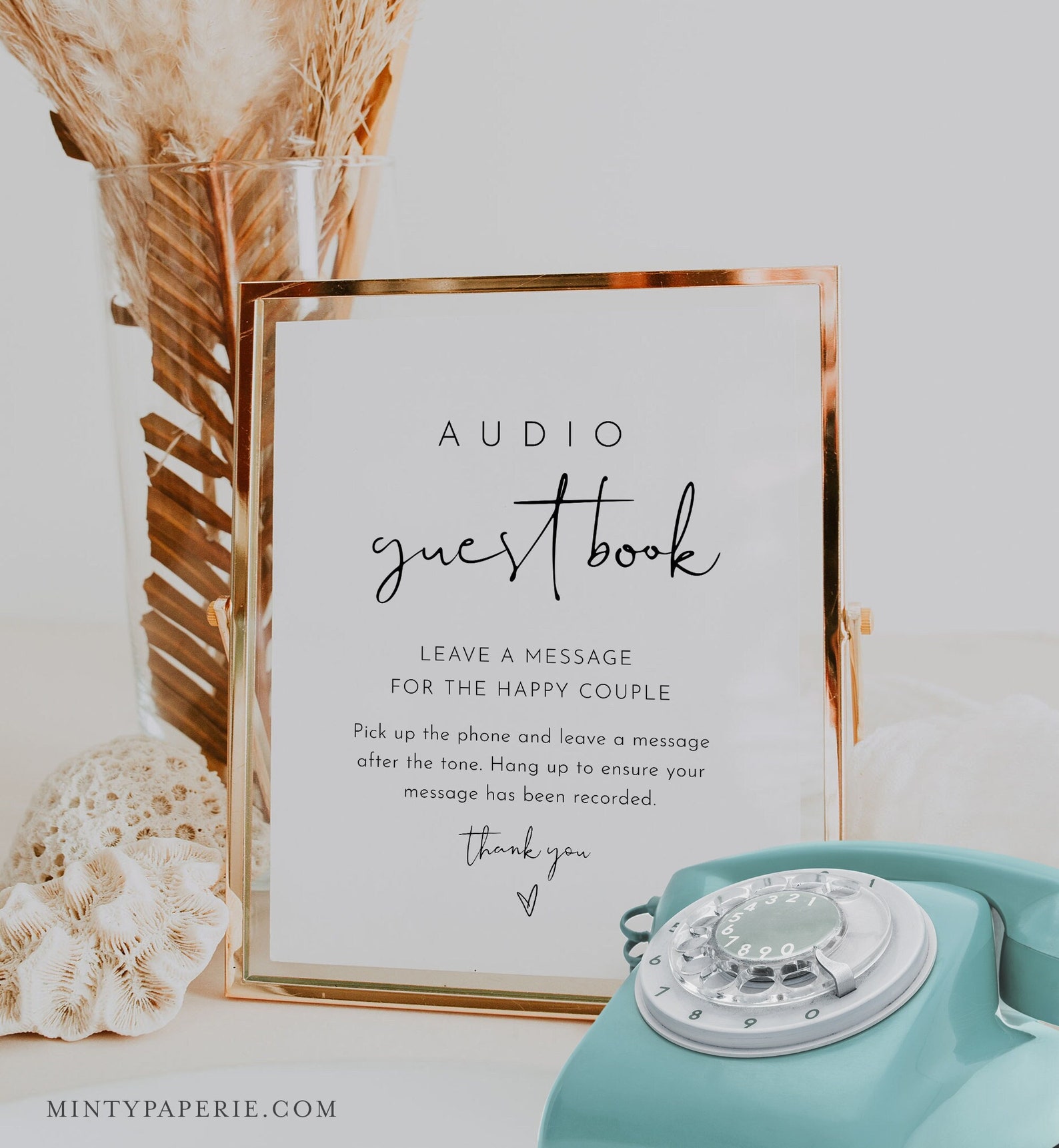 Audio Guest Book Sign, Telephone Guestbook, Leave a Message, Wedding ...