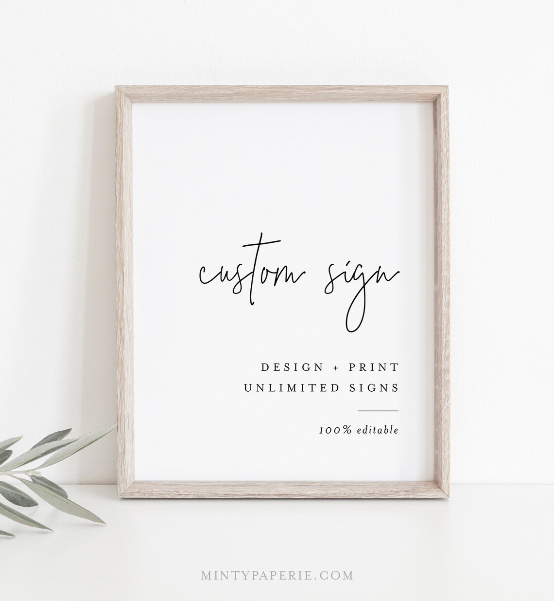 Minimalist Custom Sign Template Modern Simple Wedding or - Etsy