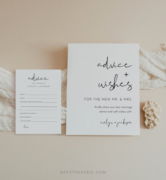 Advice & Wishes Sign and Card Well Wishes Personalize - Etsy
