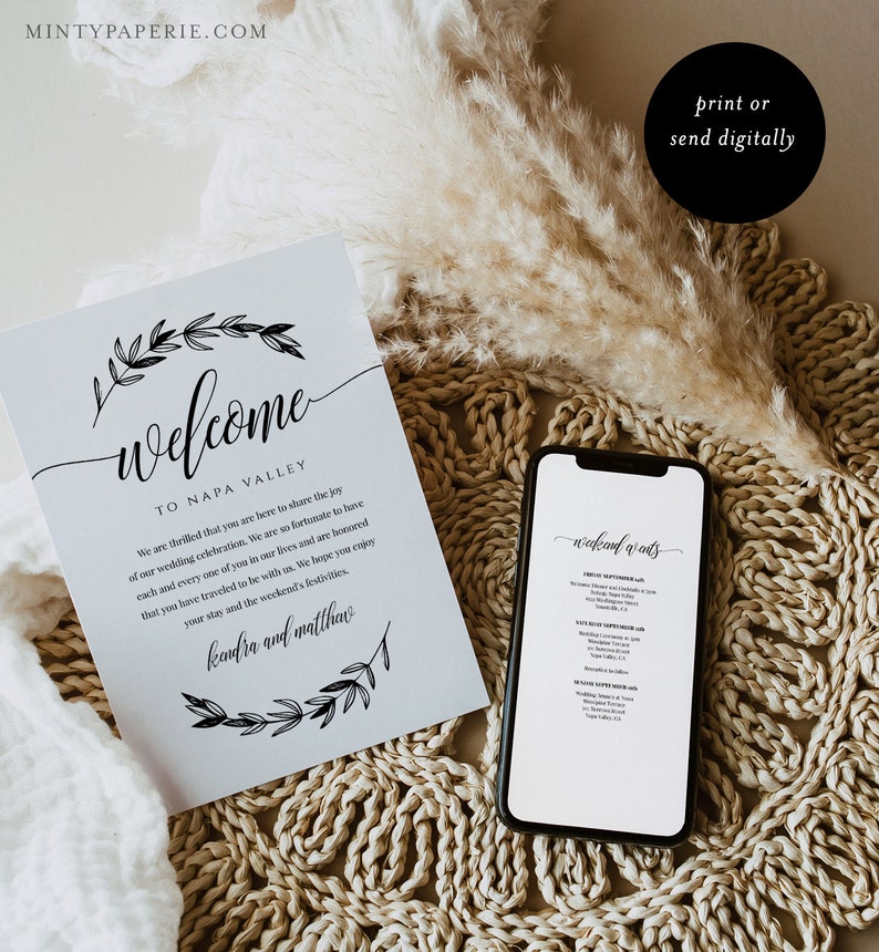 Wedding Welcome Bag Letter Insert Welcome Bag Note Wedding - Etsy