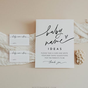 Baby Name Ideas, Baby Name Suggestions, Sign and Ticket, Printable ...