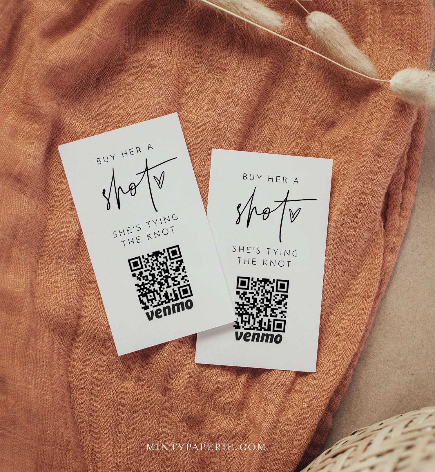 Buy The Bride A Drink Bachelorette Venmo Card Paypal QR Code Cash App Sticker Ticket 