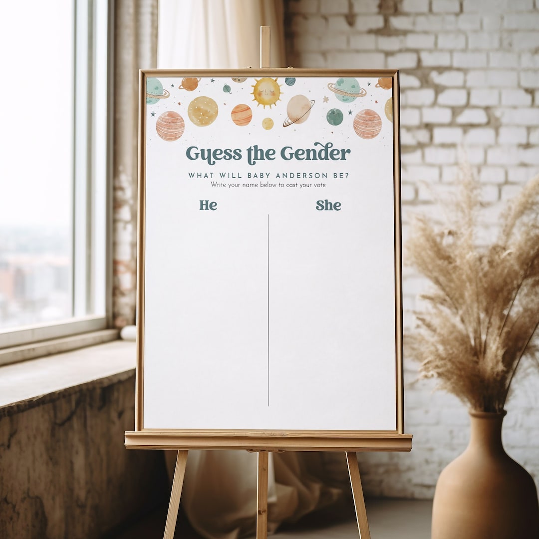 Guess the Baby Gender, Boy or Girl Baby Shower Game, He or She Sign ...