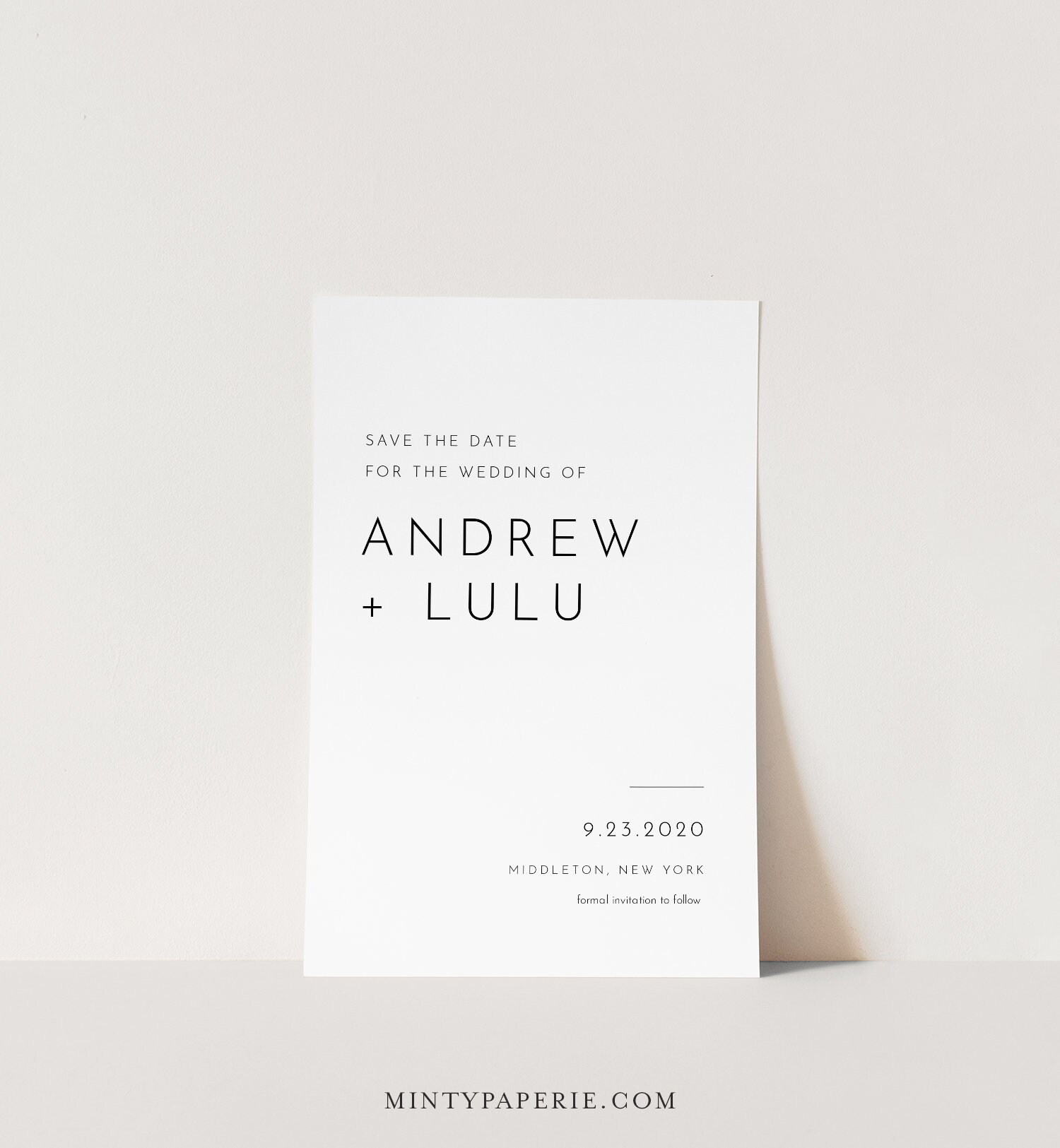 Minimalist Save The Date Template 100 Editable Text Modern Simple