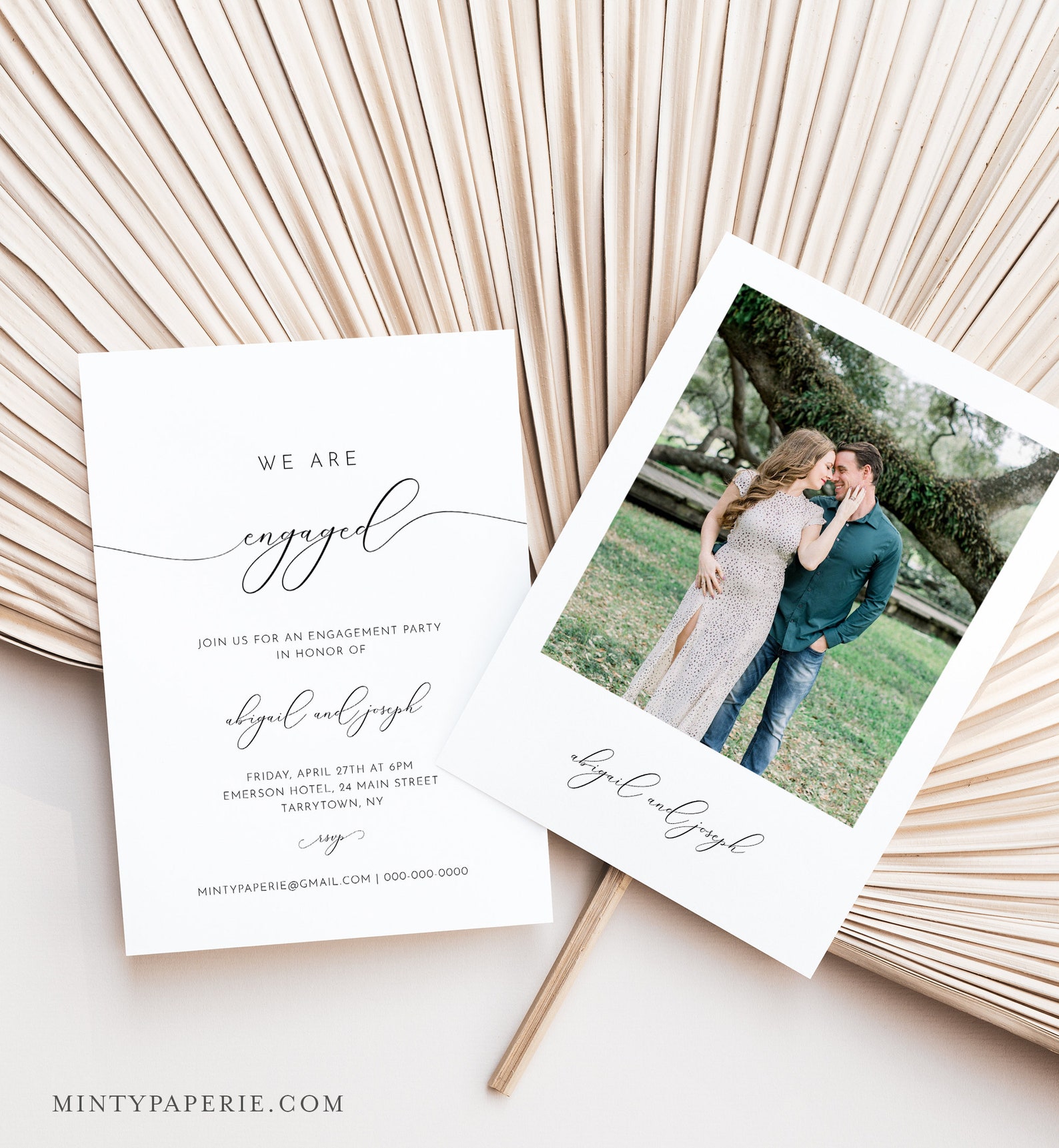Engagement Party Invitation, Printable Wedding Engagement Invite, We're ...