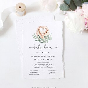 Baby Shower by Mail Invitation, Social Distance Baby Shower Invitation ...