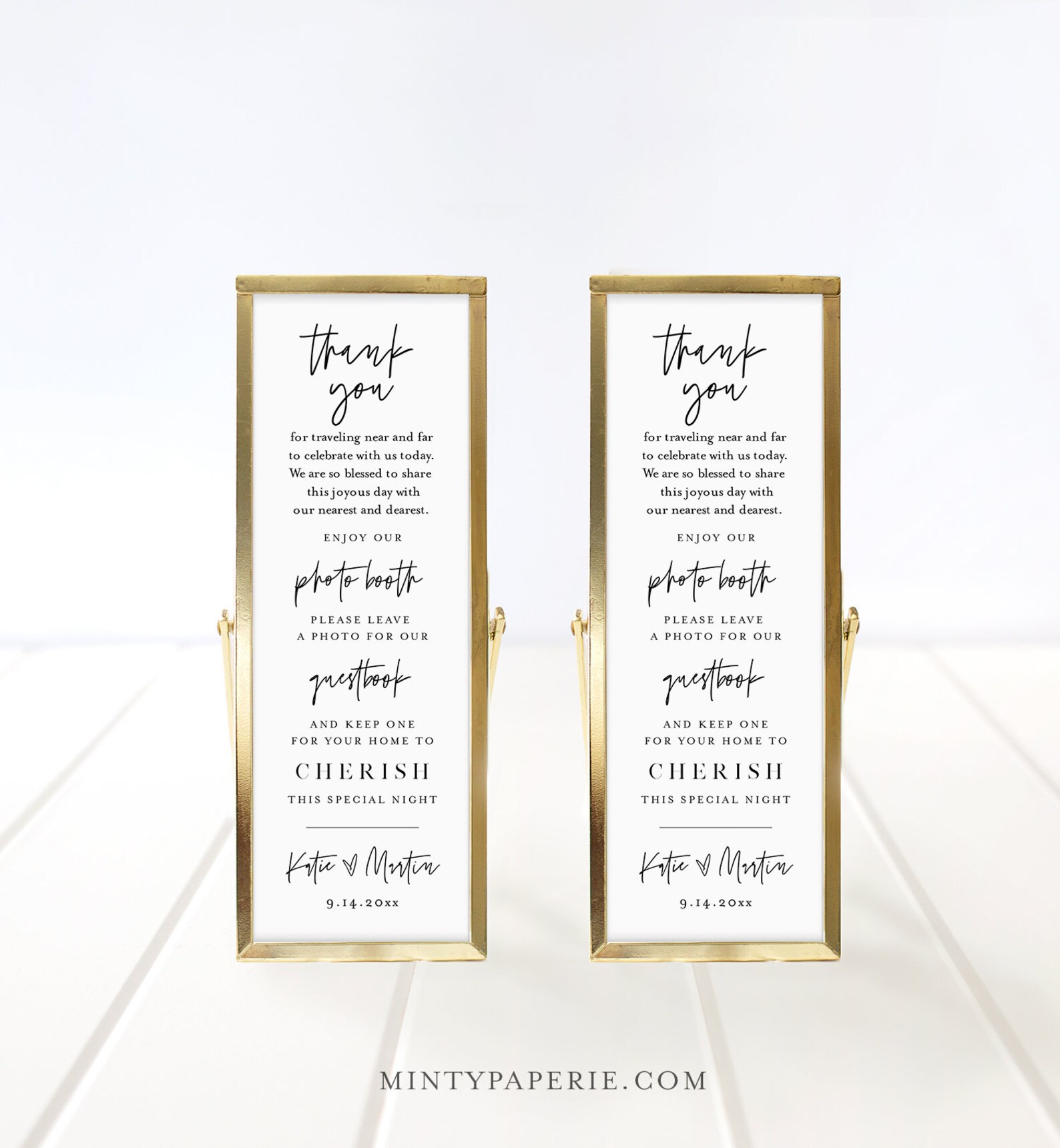 Minimalist Photo Booth Insert Card Modern Wedding Photobooth - Etsy