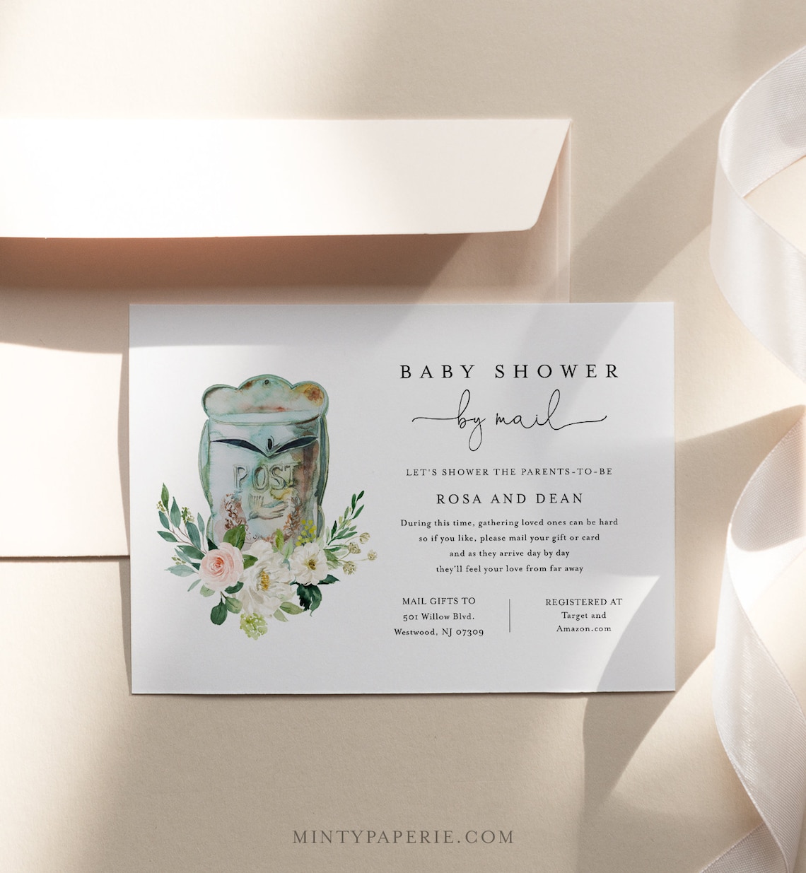 Baby Shower by Mail Template Social Distancing Baby Shower - Etsy