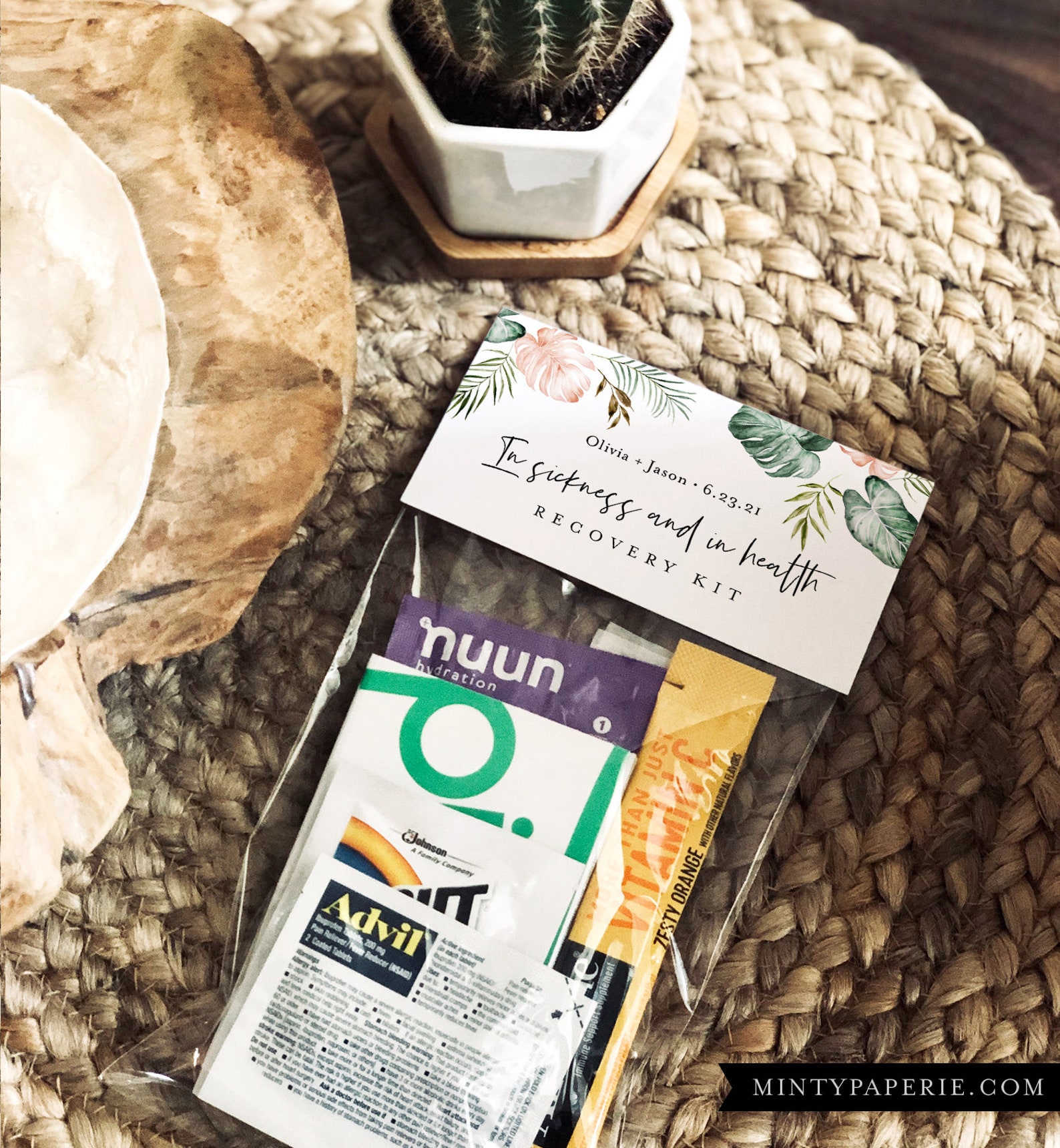 Wedding Recovery Kit Bag Topper Template Printable Emergency - Etsy