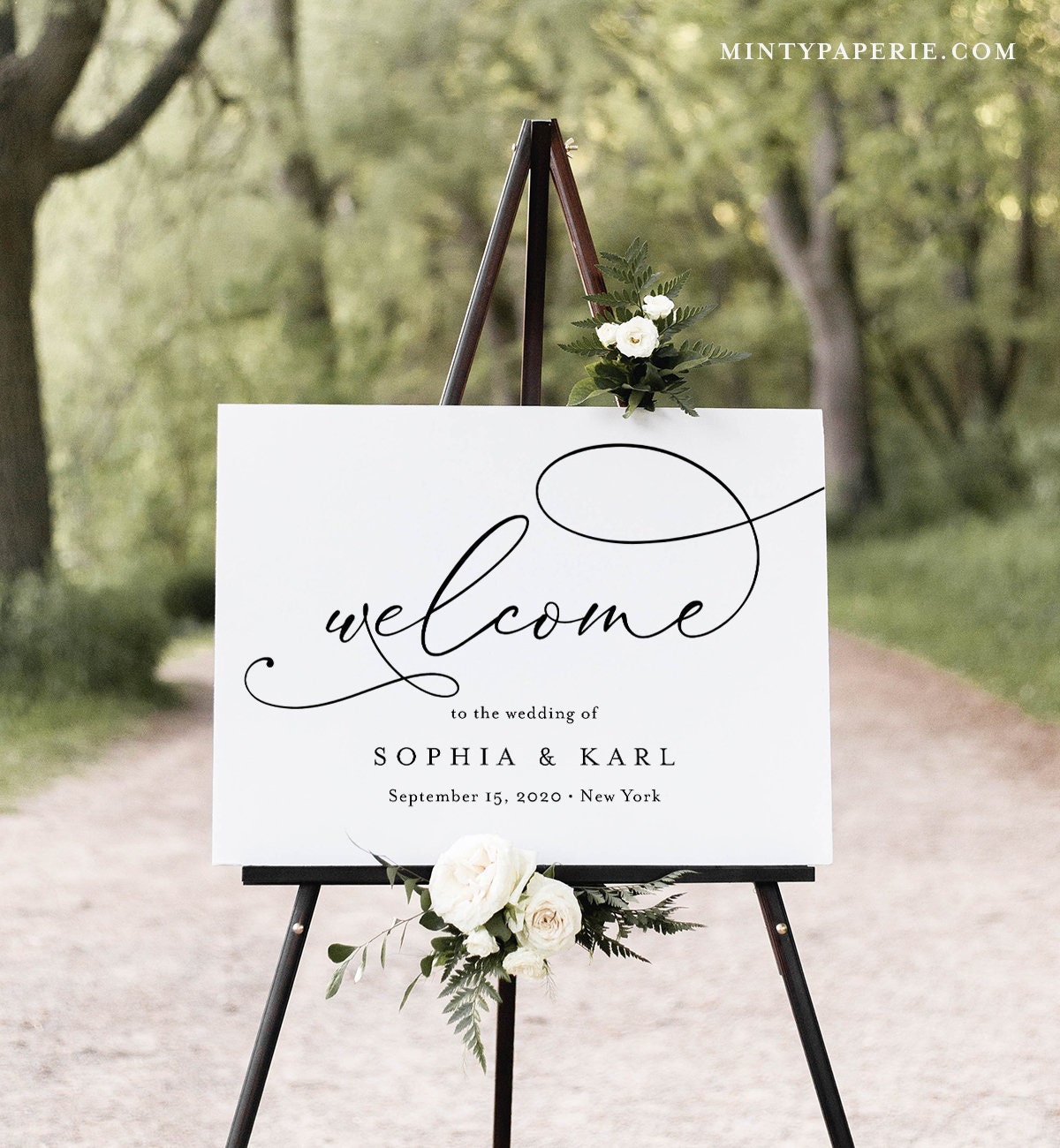 Printable Bridal Shower Welcome Sign Wedding Welcome Poster Black And 