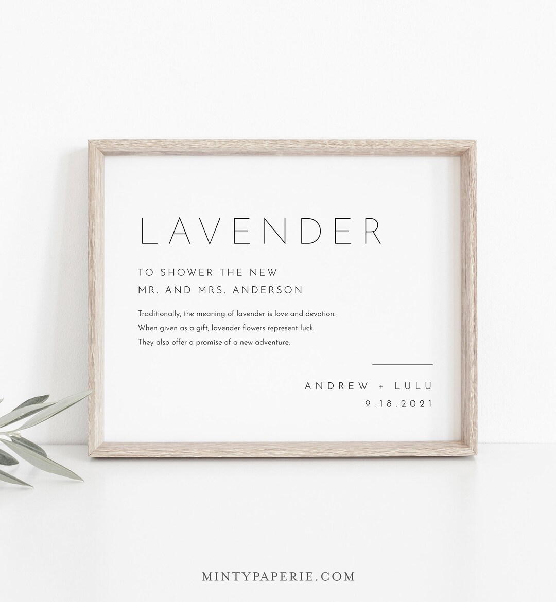 Minimalist Lavender Toss Sign, Editable Template, Printable Modern ...
