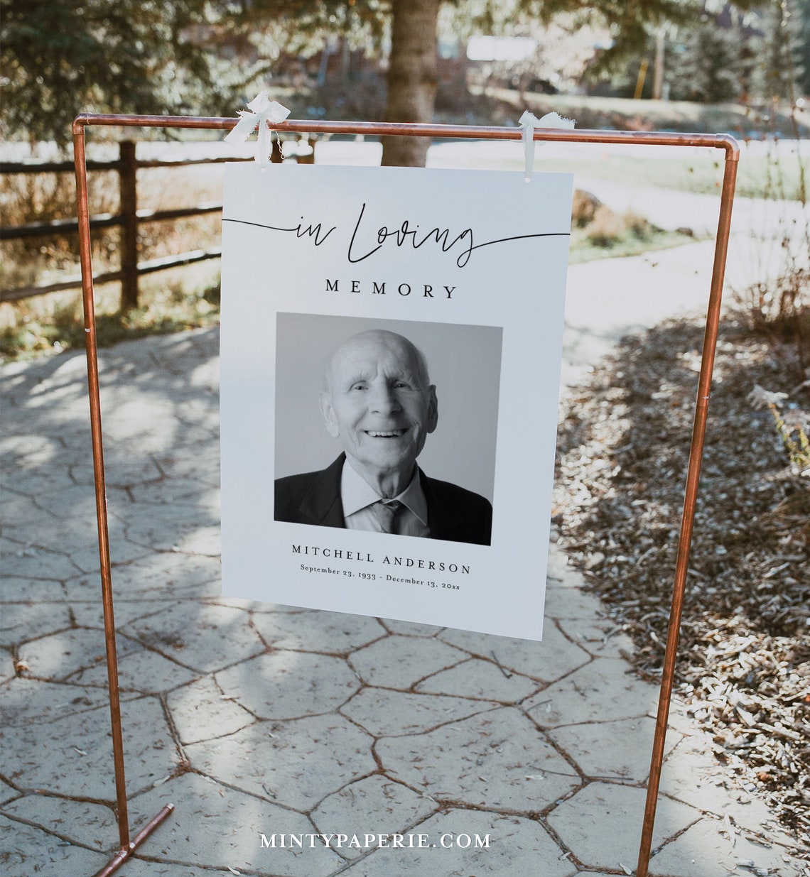 Funeral Memorial Sign Minimalist Funeral Welcome Poster | Etsy