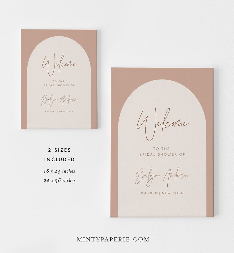 Arch Welcome Sign Printable Bohemian Baby or Bridal Shower - Etsy