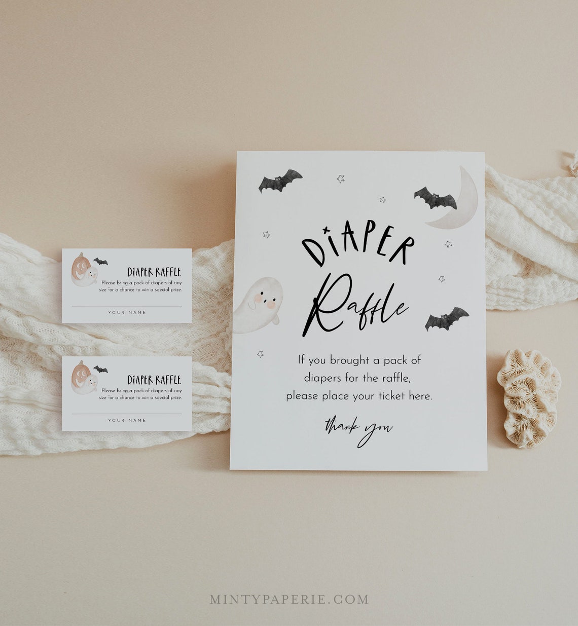Halloween Diaper Raffle Game Printable Boo Baby Shower Diaper - Etsy