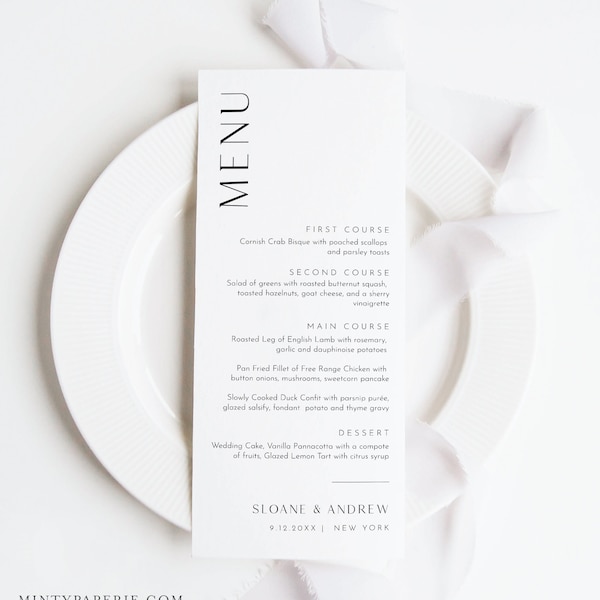 Menu Template - Etsy