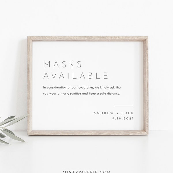 Masks Optional Sign - Etsy