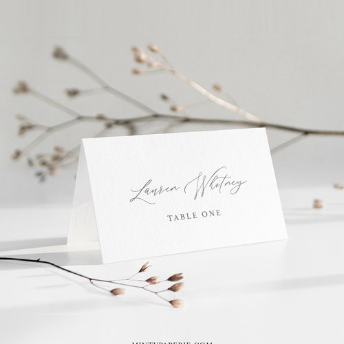 Modern Wedding Place Card Template Printable Place Cards - Etsy